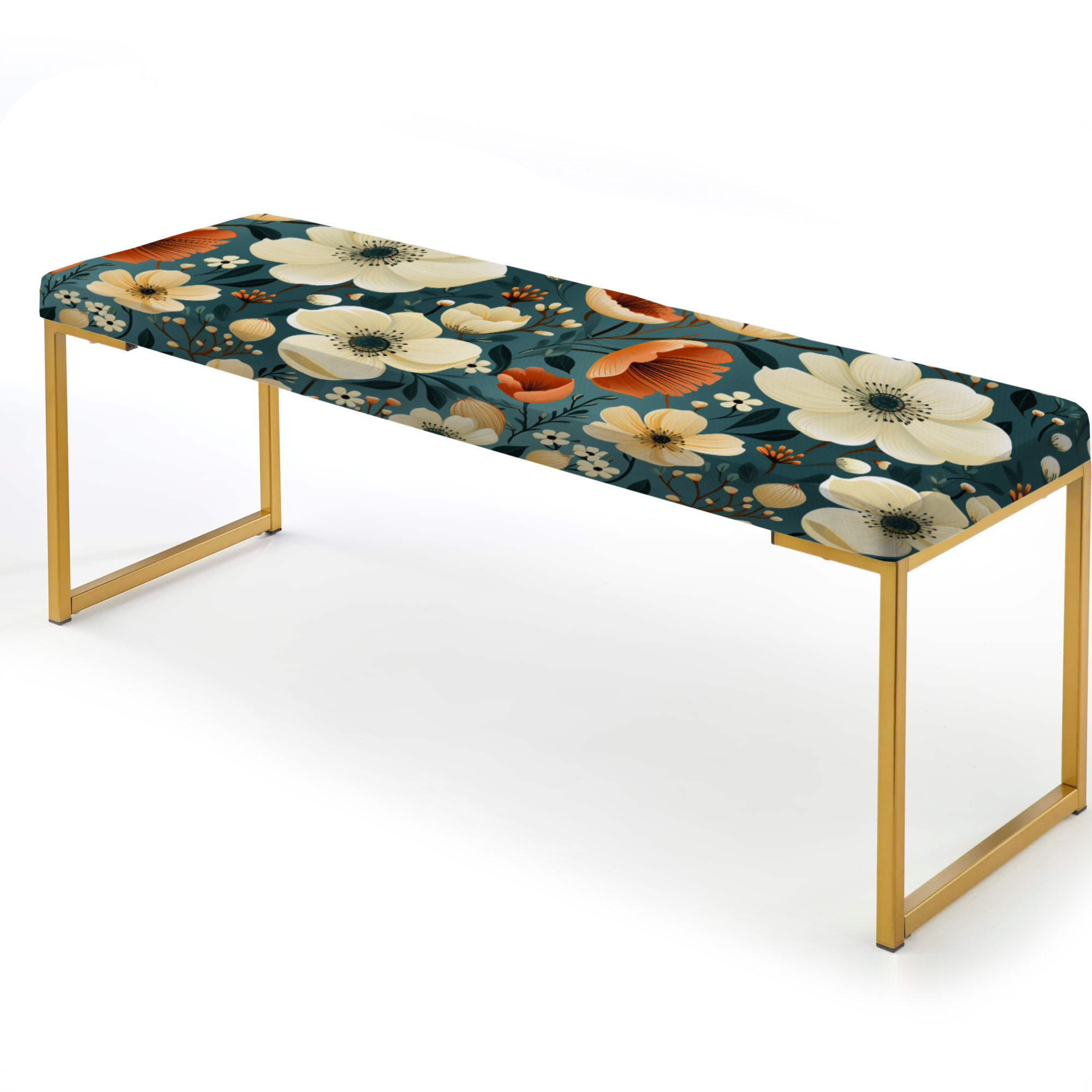 Design Art White Orange Rustic Whispers - Cottage Upholstered Gold ...