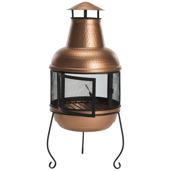 Ophelia & Co. Gemmenne Cast Iron Wood Burning Chiminea & Reviews | Wayfair