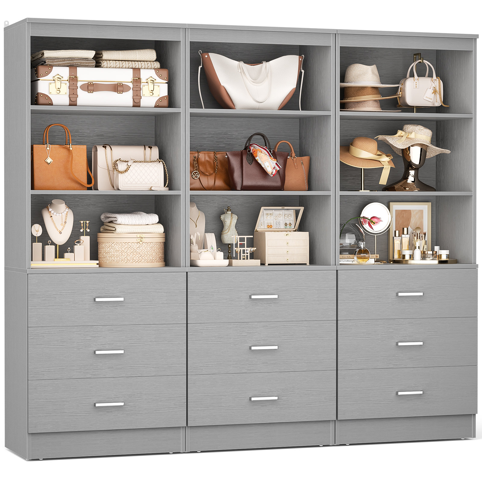 Latitude Run® 71'' Closet System With Wooden Drawers - Wayfair Canada
