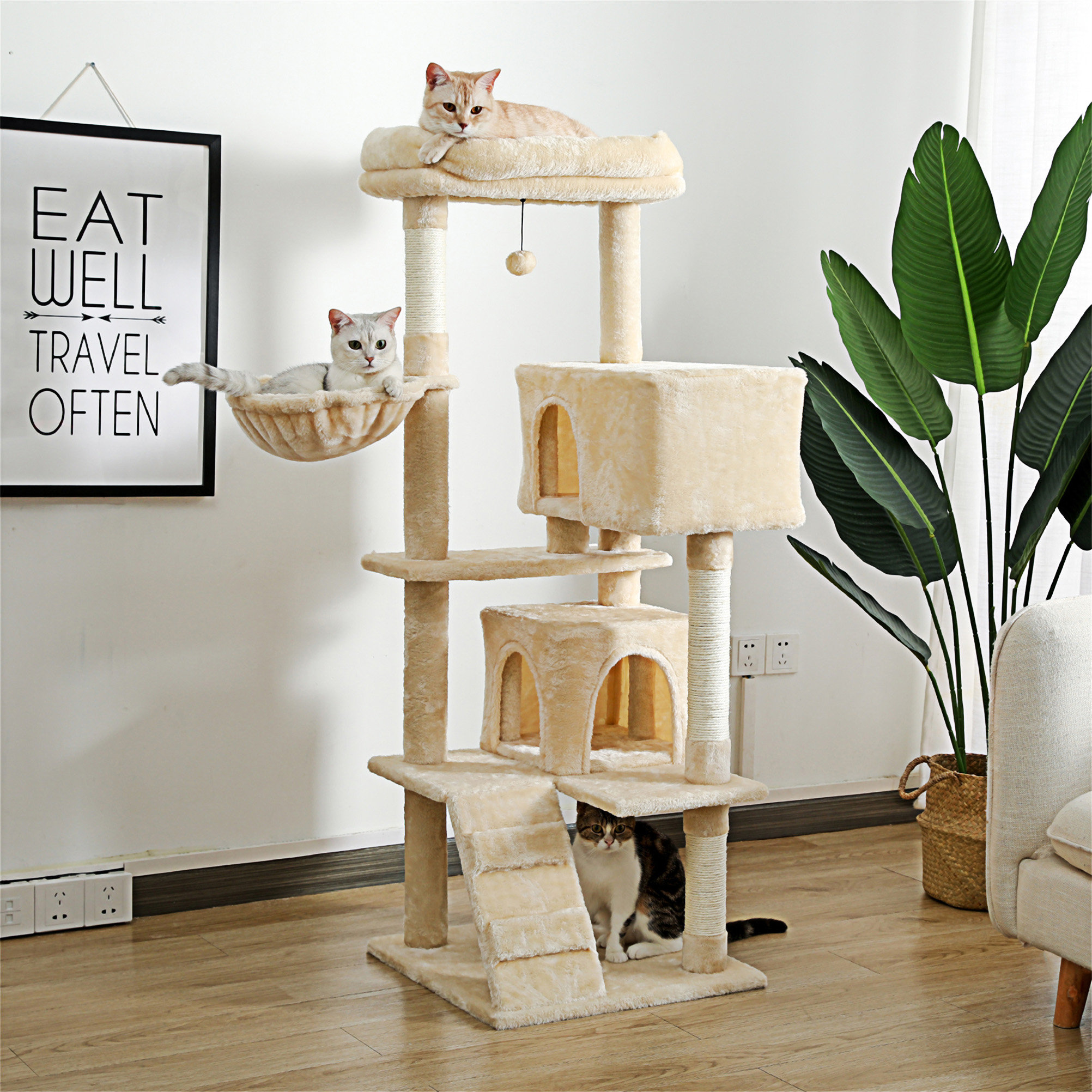 Tucker Murphy Pet™ Arbre à chat pour grands chats adultes avec perchoir ...