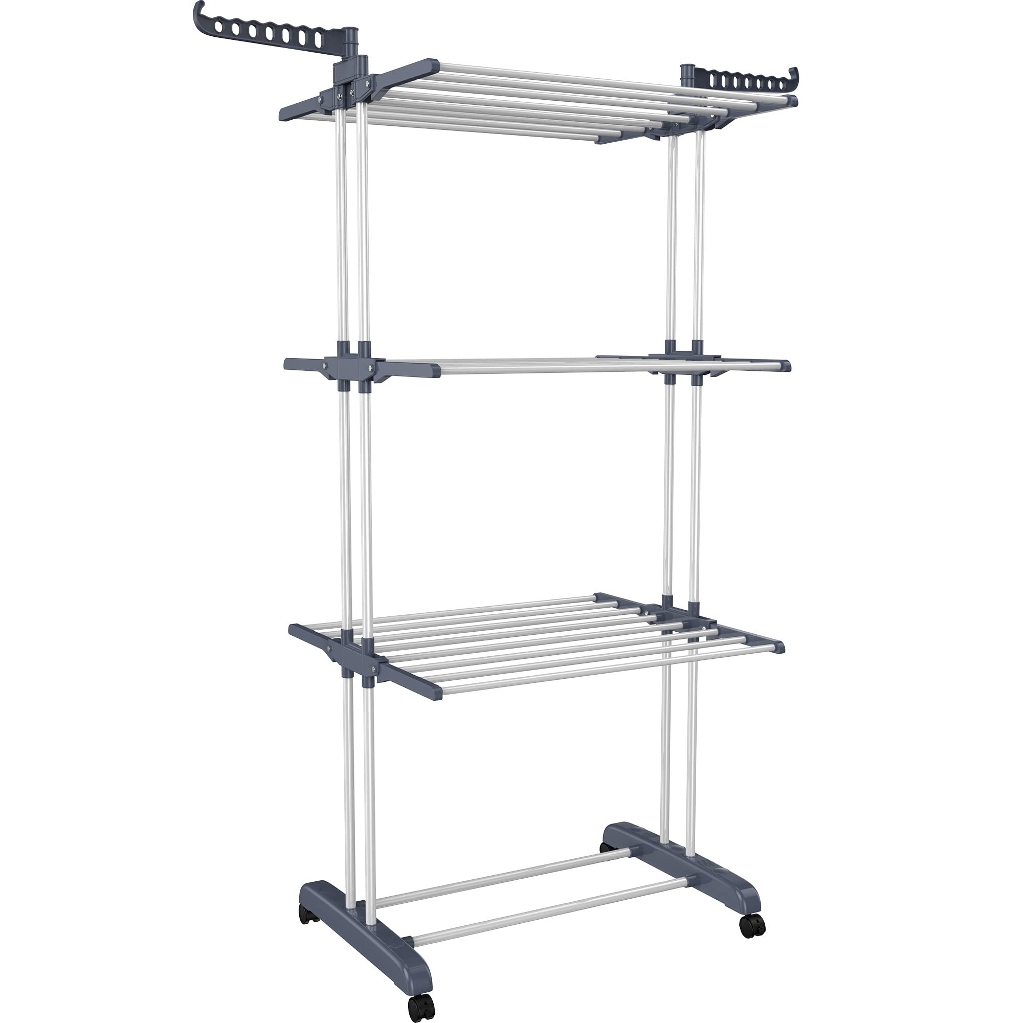 Rebrilliant Clothes Drying Rack, Oversized 4-Tier(67.7" High) Foldable ...