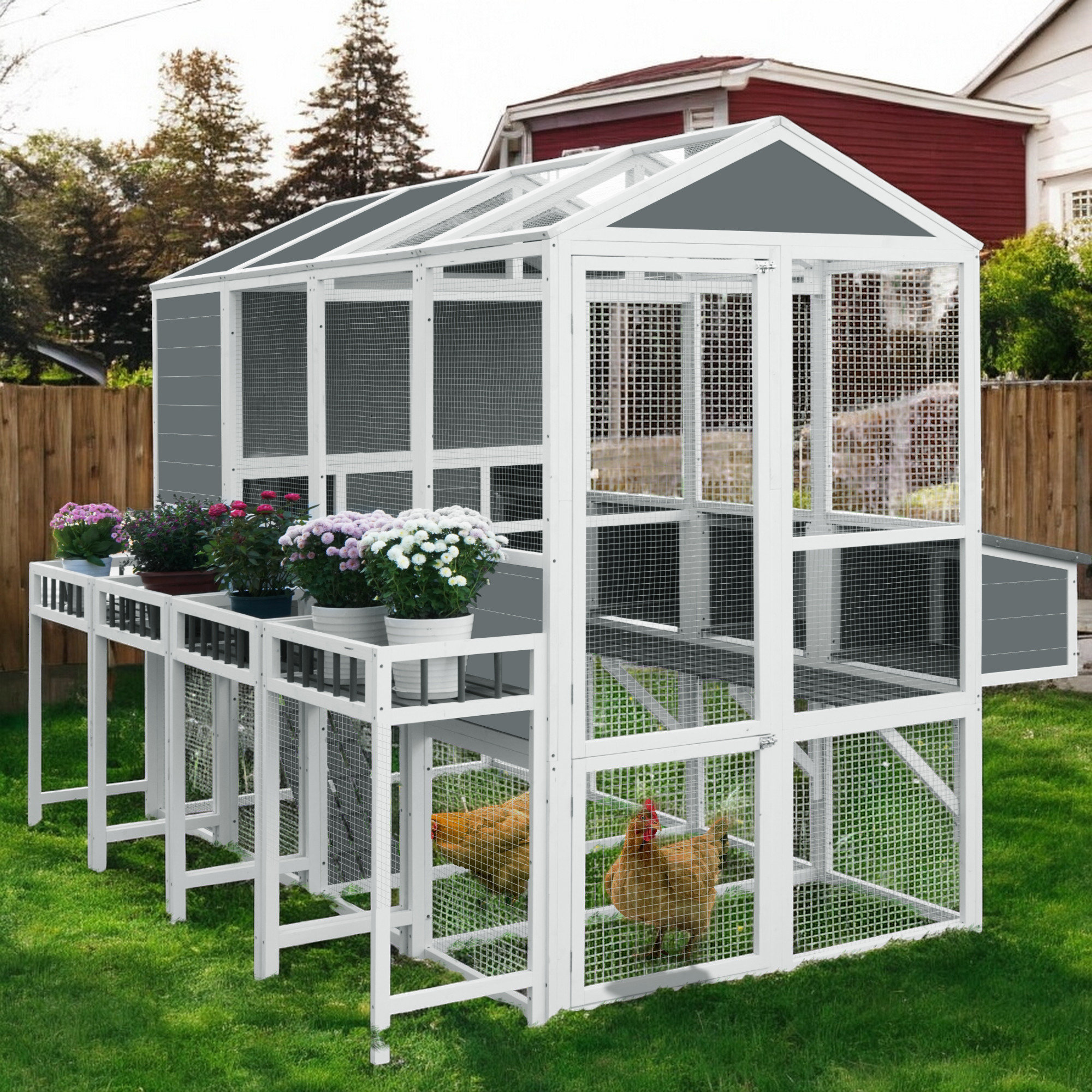 Tucker Murphy Pet™ Outdoor Large Chicken Coop, Walk-in Chicken Coops Up ...