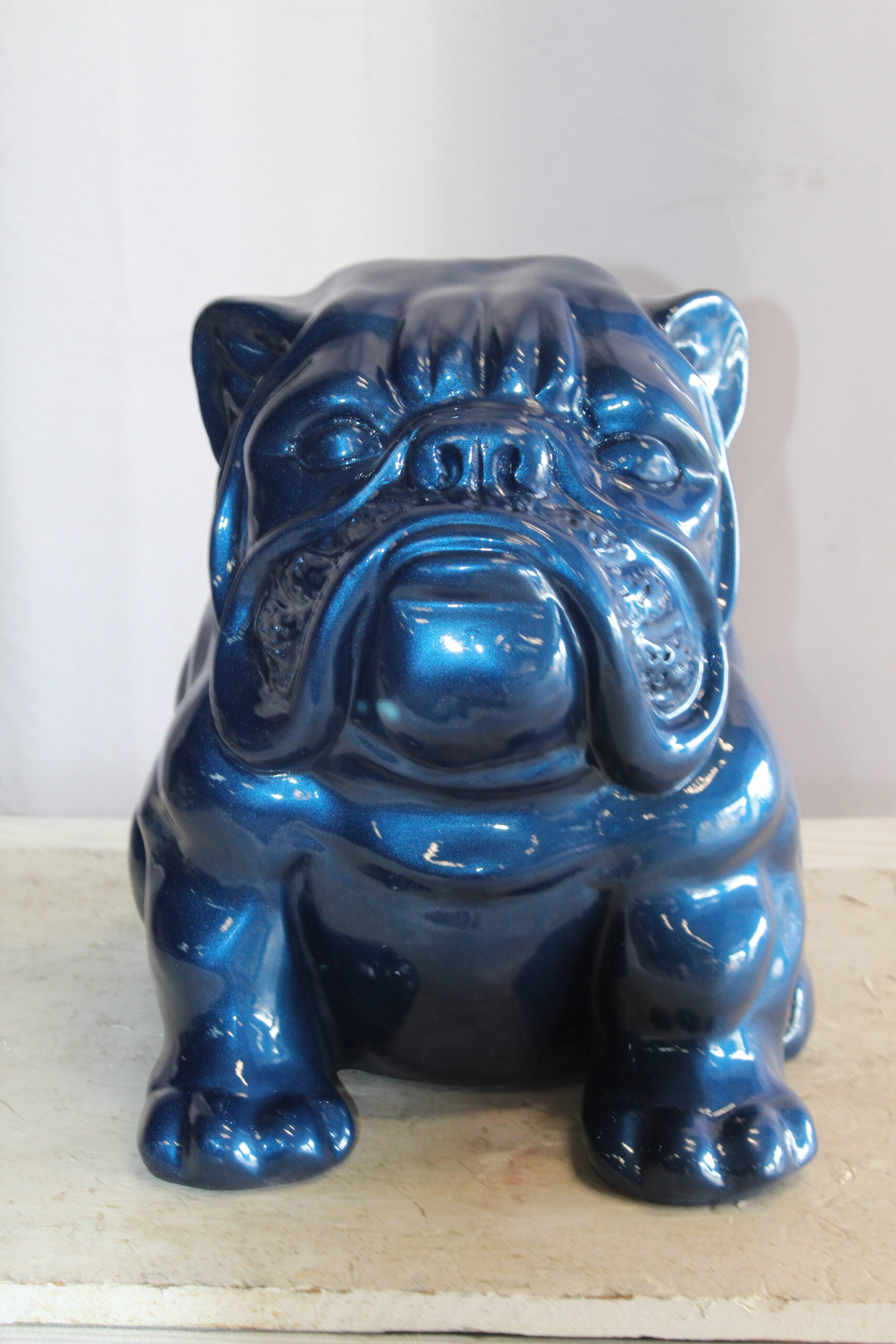 Nifao Collection A Charming Blue Resin Bulldog, Perfect for Dog Lovers ...