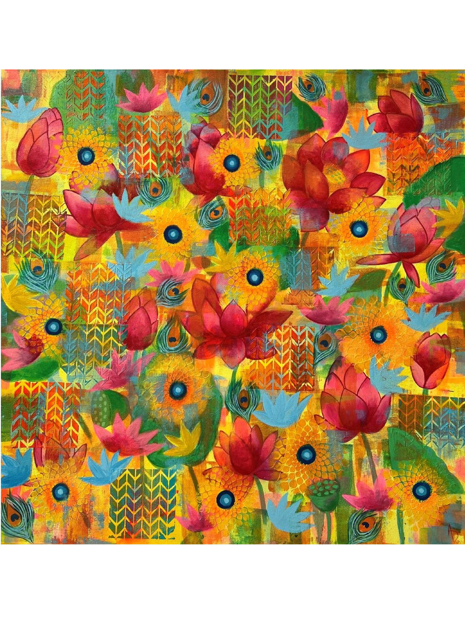Exotic India Indian Summer | Acrylic On Canvas | By Amita Dand | Wall ...