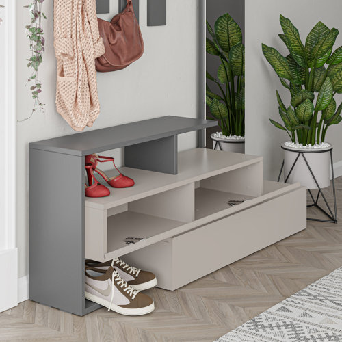 Hokku Designs Claflin Hall Tree 53.8'' Wide with Bench and Shoe Storage ...