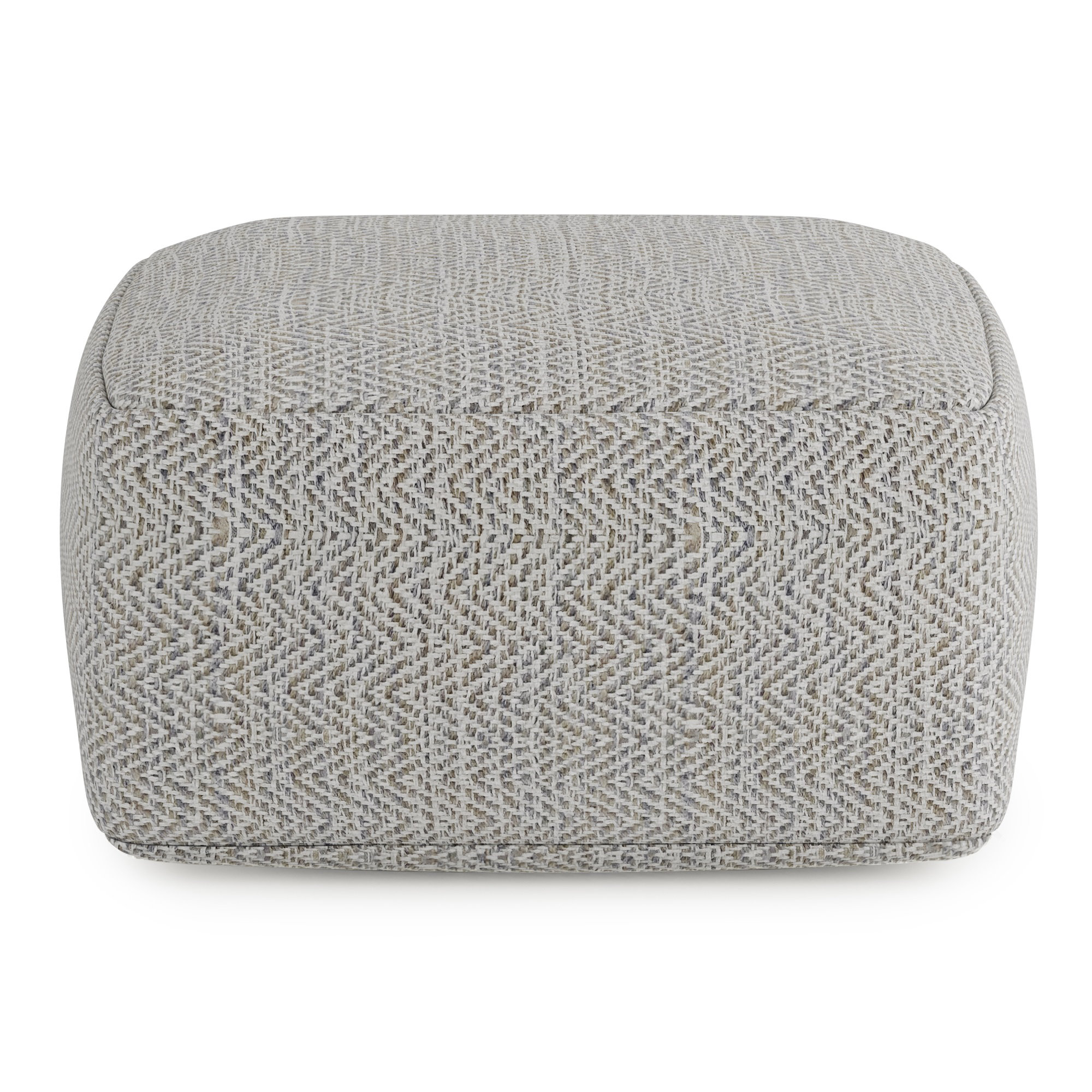 Simpli Home Nate 20"W Cotton Square Pattern Pouf & Reviews | Wayfair