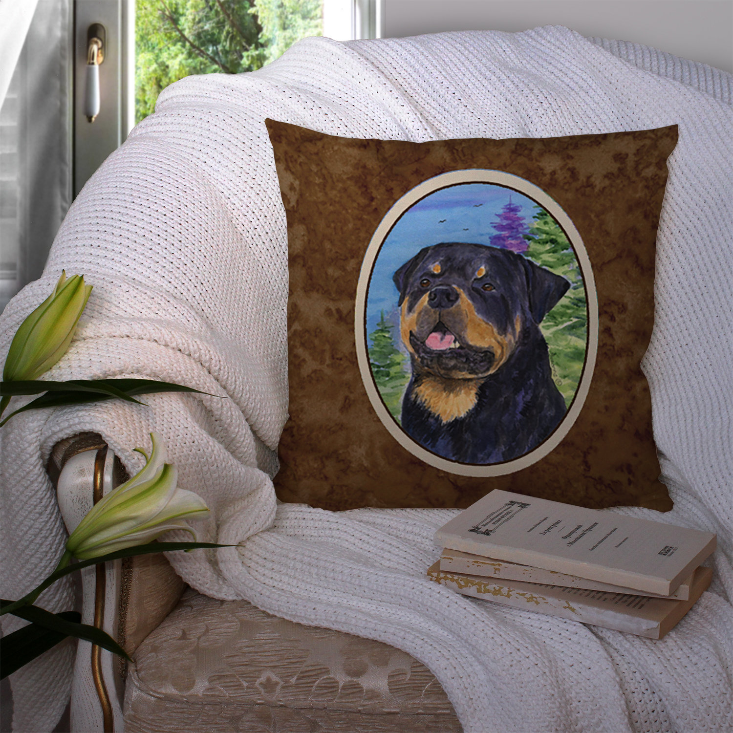 Caroline's Treasures Rottweiler Indoor/Outdoor Throw Pillow - Wayfair ...