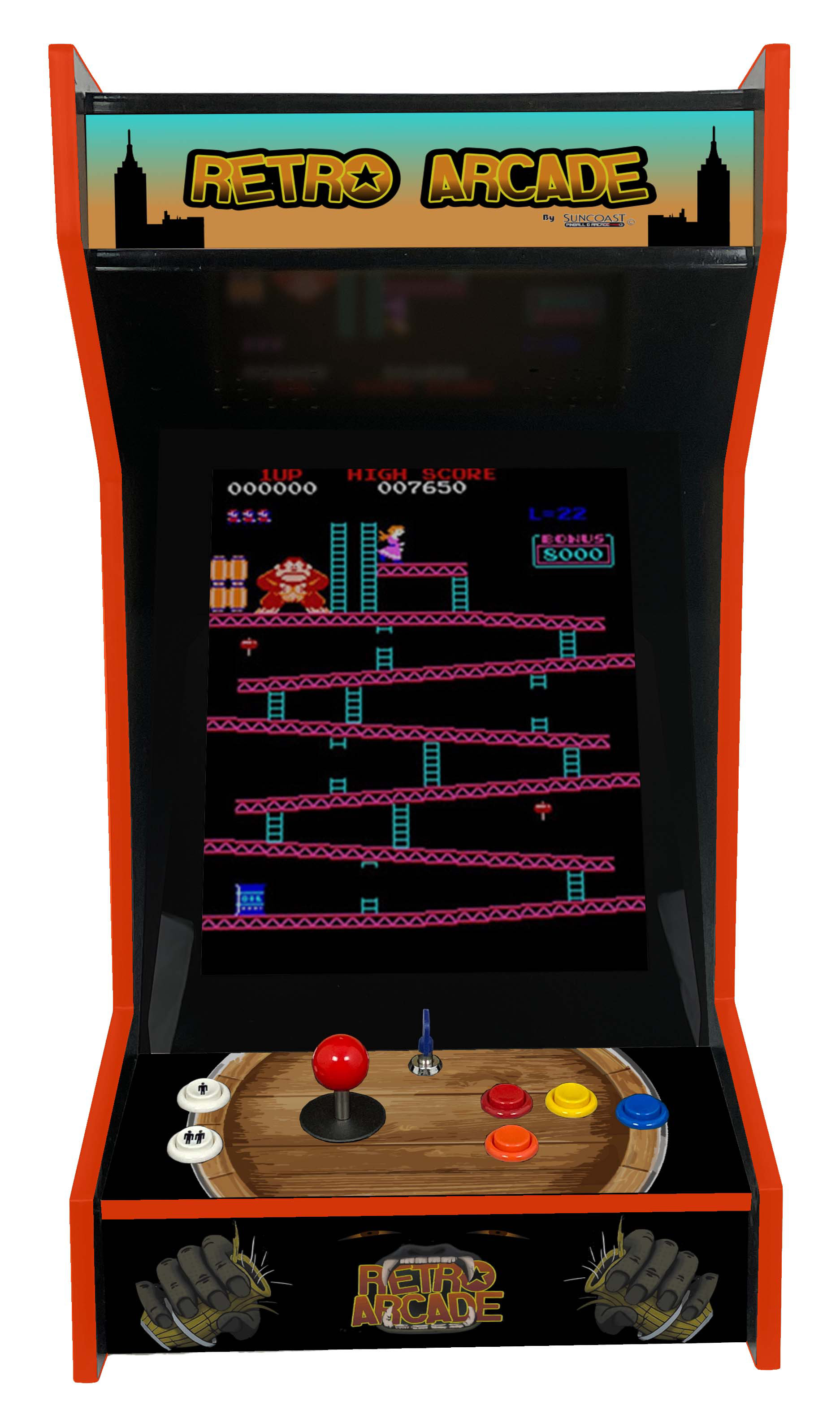 Suncoast Arcade Tabletop Arcade Machine with 19" Monitor and 60 Retro ...