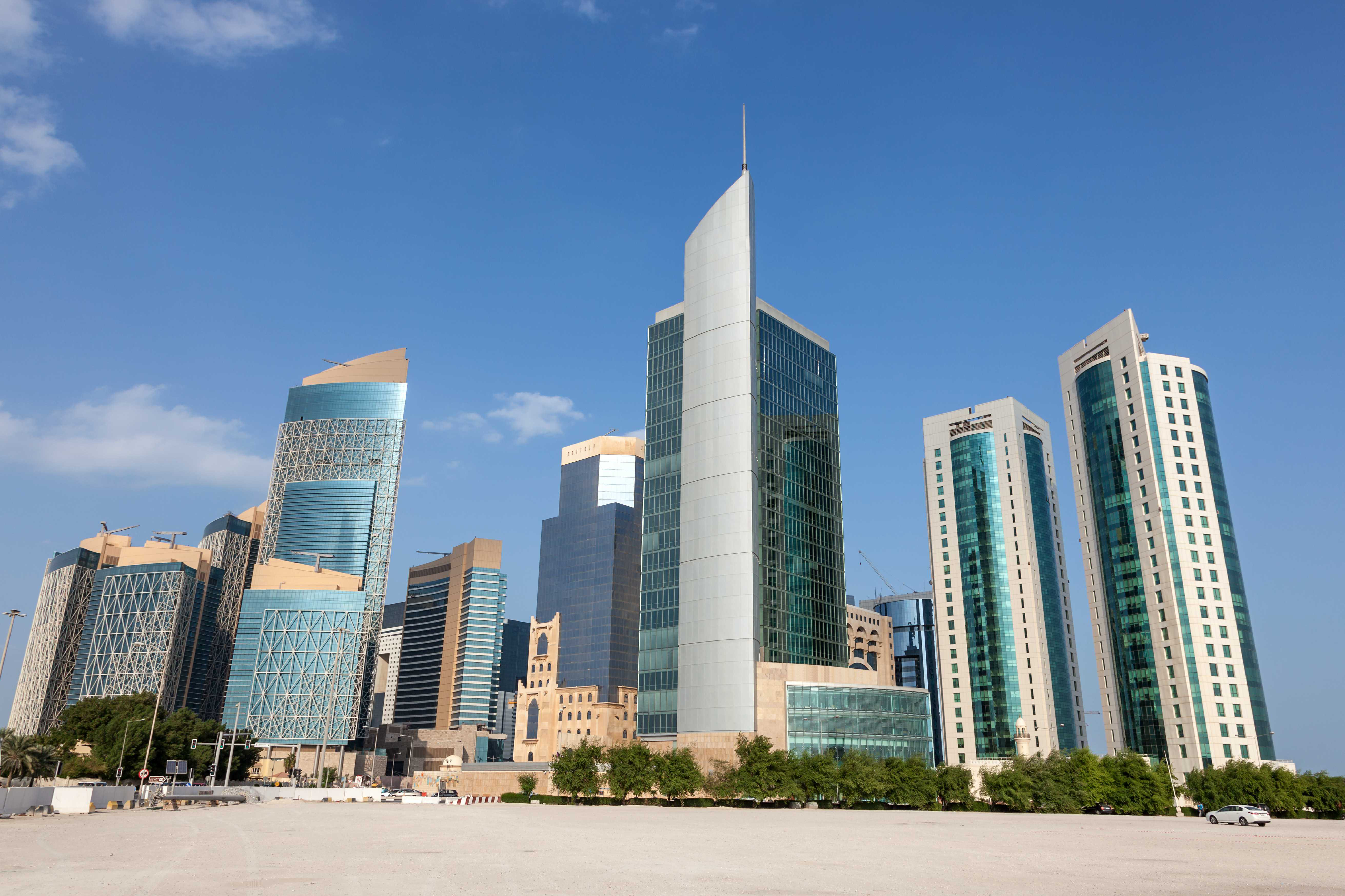 Ebern Designs Doha Buildings, Qatar by Typhoonski - Wrapped Canvas ...