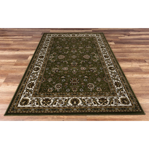 Canora Grey Leatri Performance Green Rug | Wayfair