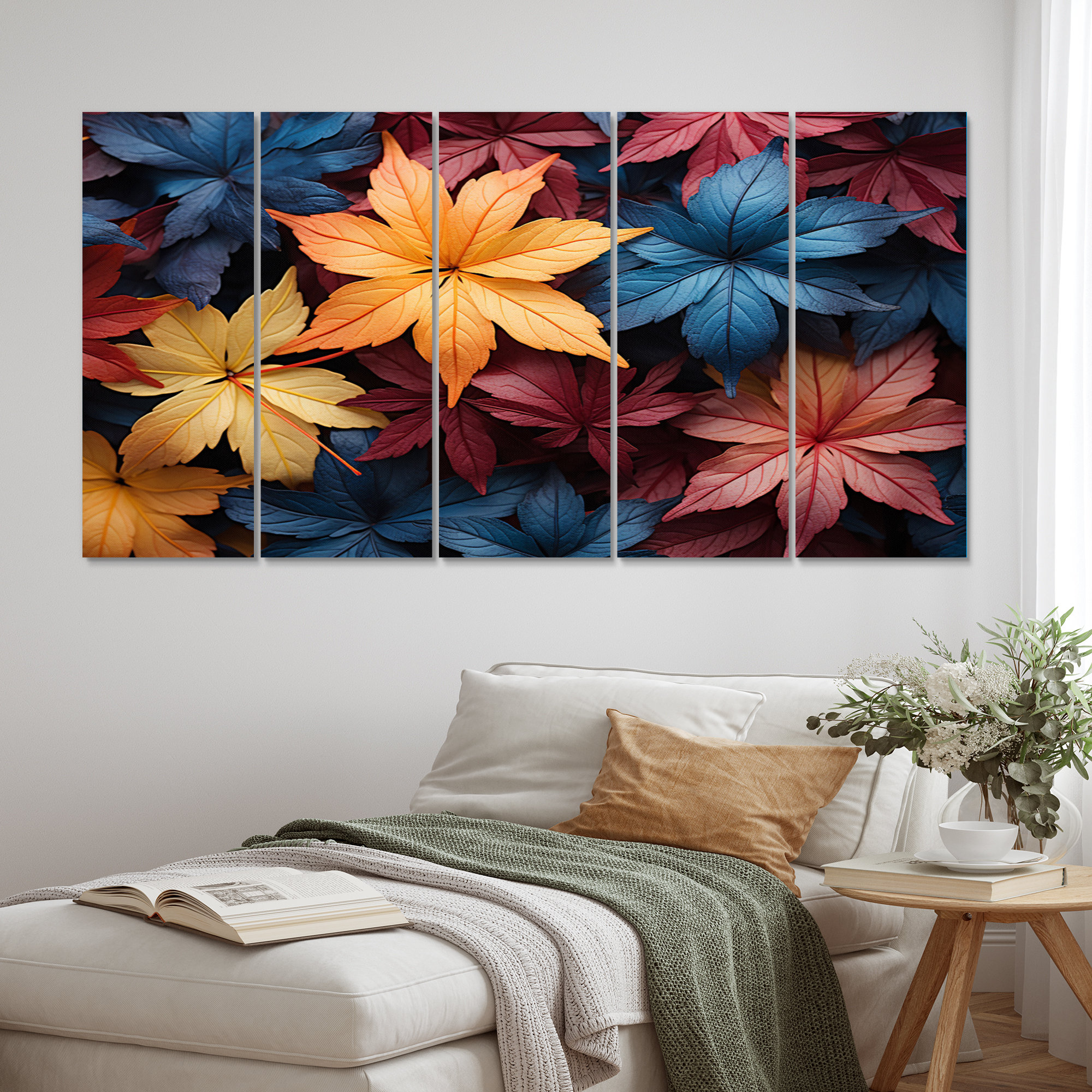Red Barrel Studio® Japanese Maple Collage III On Canvas 5 Pieces Print ...