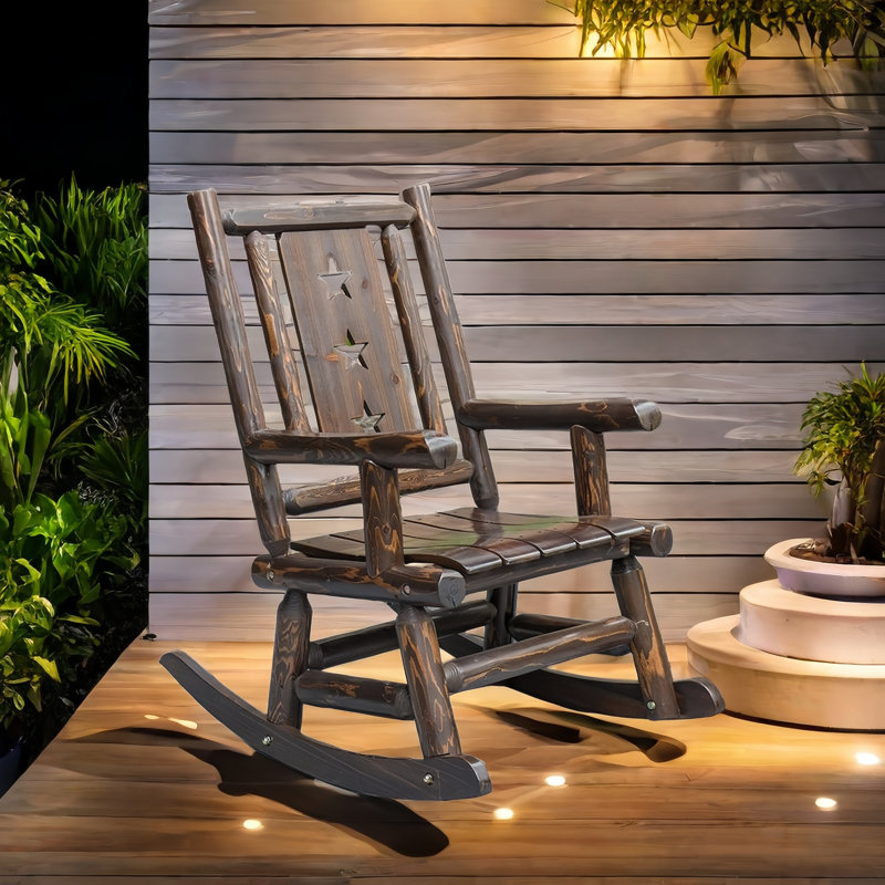 VIBORZ Modern Solid Wood Rocking Chair | Wayfair