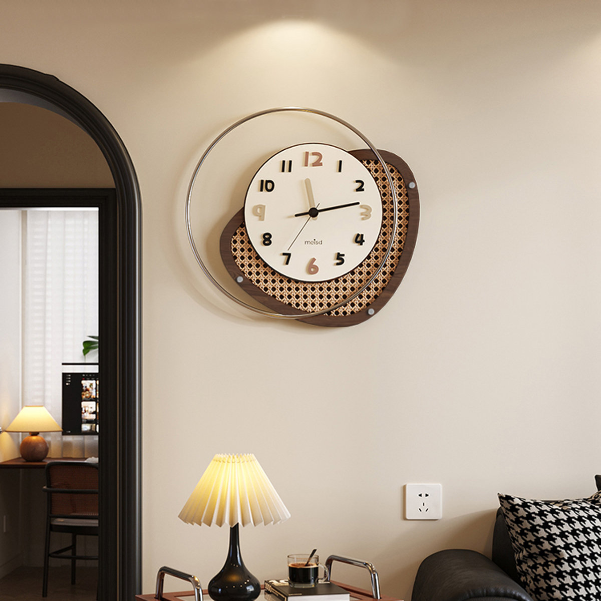 FOLVOJ Vintage wall clock, new style clock, wall-mounted retro clock ...