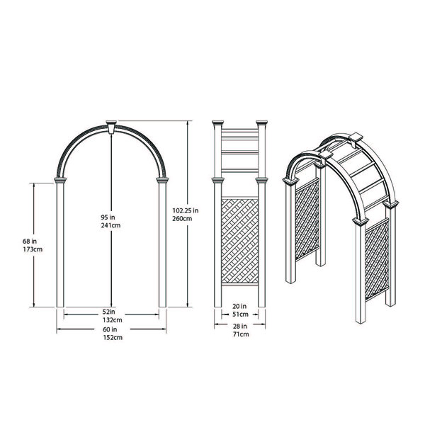 Vita Nantucket Legacy Vinyl Arbor & Reviews | Wayfair