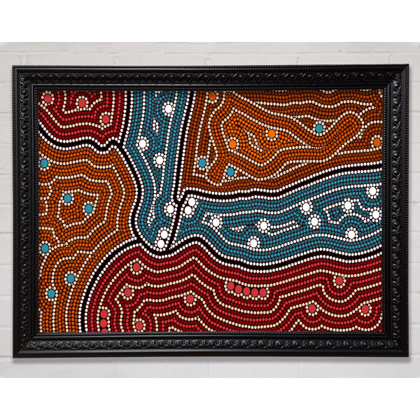 Bright Star Aboriginal Pattern 4 - Single Picture Frame Art Prints ...