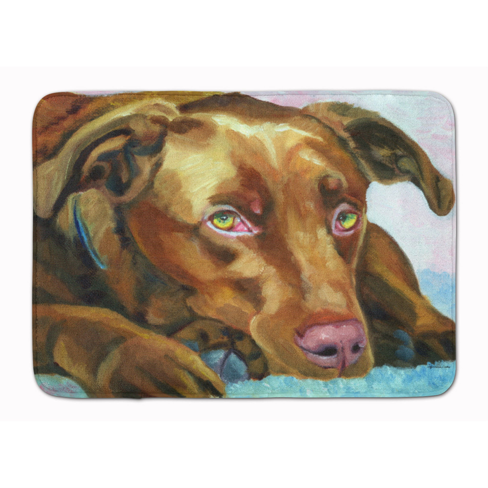 Red Barrel Studio® Labrador Waiting Memory Foam Bath Rug | Wayfair