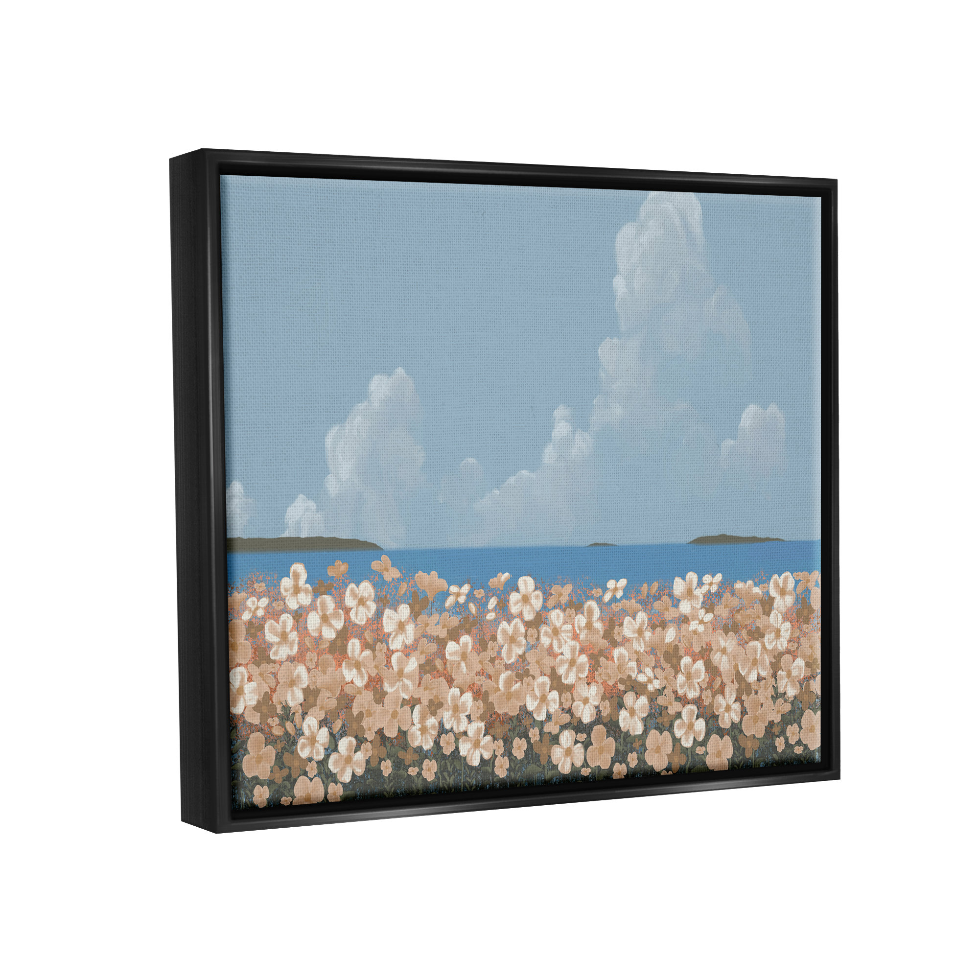 Stupell Industries Coastal Flower Meadow Canvas Wall Art Design by Rick ...