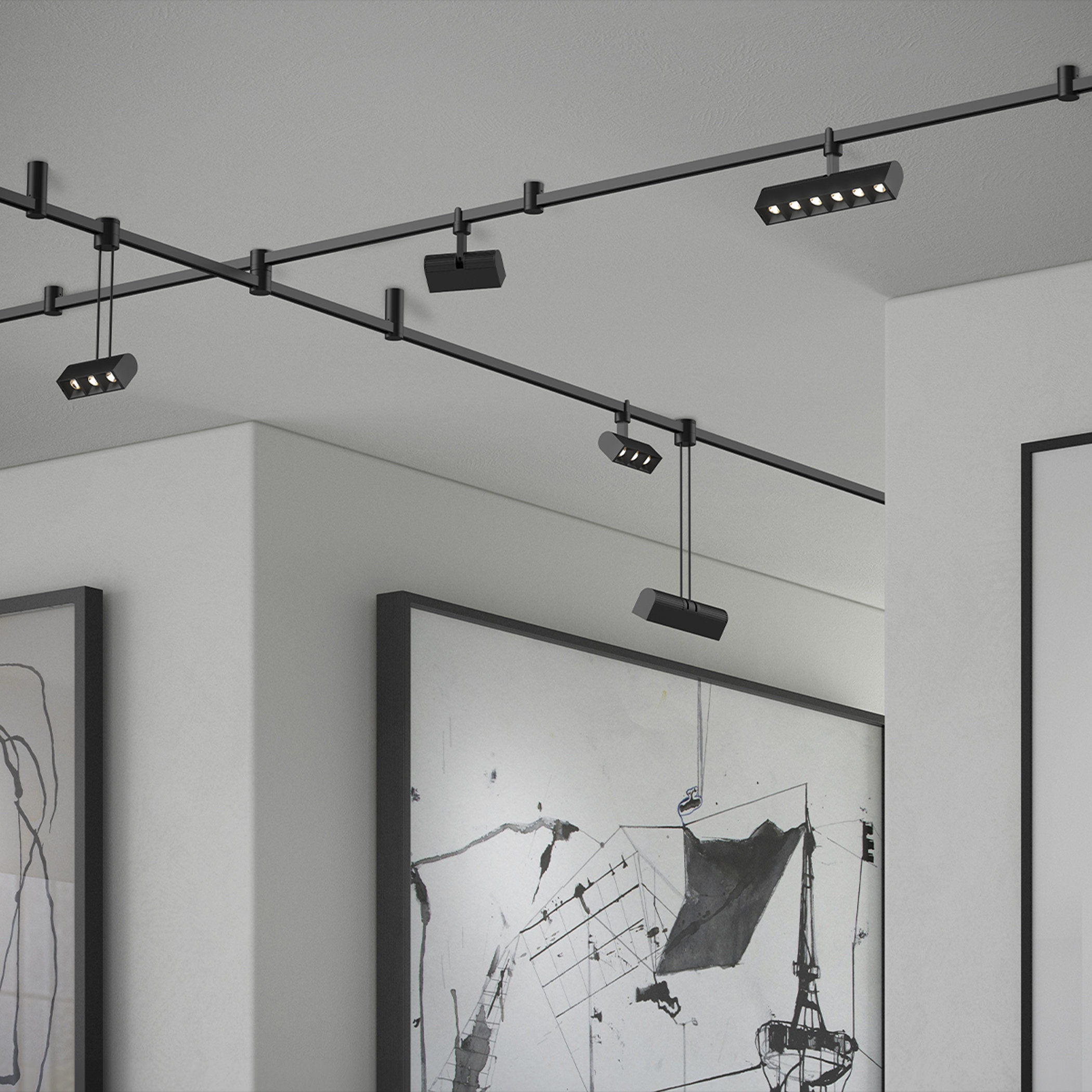 SONNEMAN Suspenders® 18 - Light Sputnik Linear LED Chandelier | Wayfair