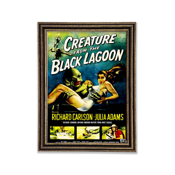 Happy Larry Creature From The Black Lagoon Framed Print | Wayfair.co.uk