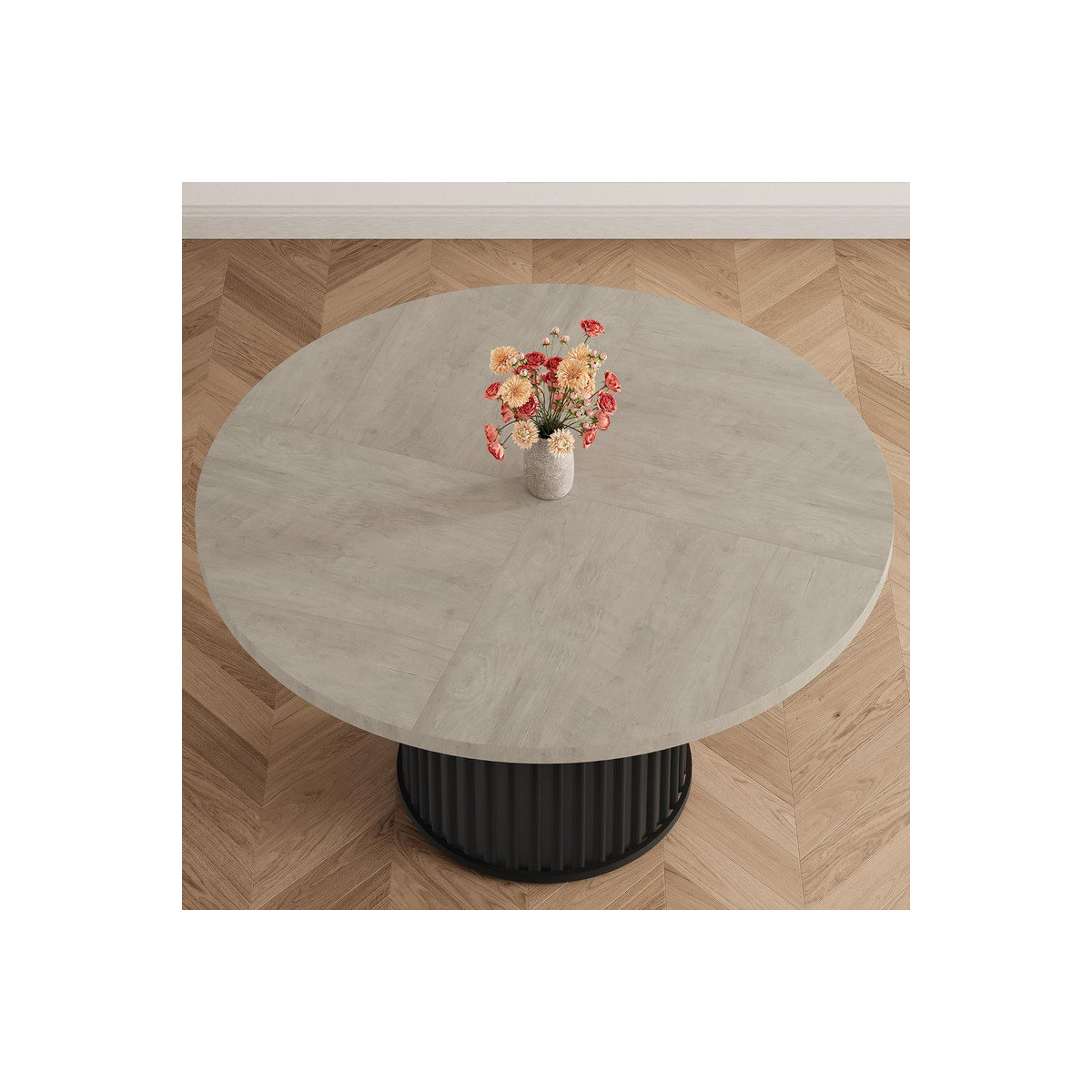 Blue Elephant 47" Round Dining Table for 4-6 People, Dining Room Table ...