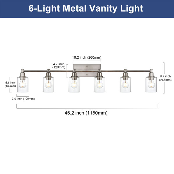 Latitude Run® 6 - Light Dimmable Vanity Light & Reviews | Wayfair