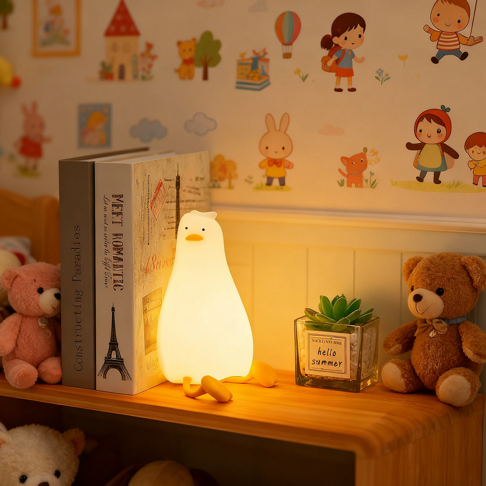 Advanced Excuse 2025 Christmas, Halloween Lying Flat Duck Night Light ...
