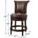 Ophelia & Co. Ted Swivel Upholstered Counter Stool with Solid Wood ...