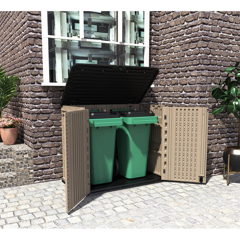 KINYING 4 ft. 2 in. W x 2 ft. 4 in. D Resin Garage Shed | Wayfair