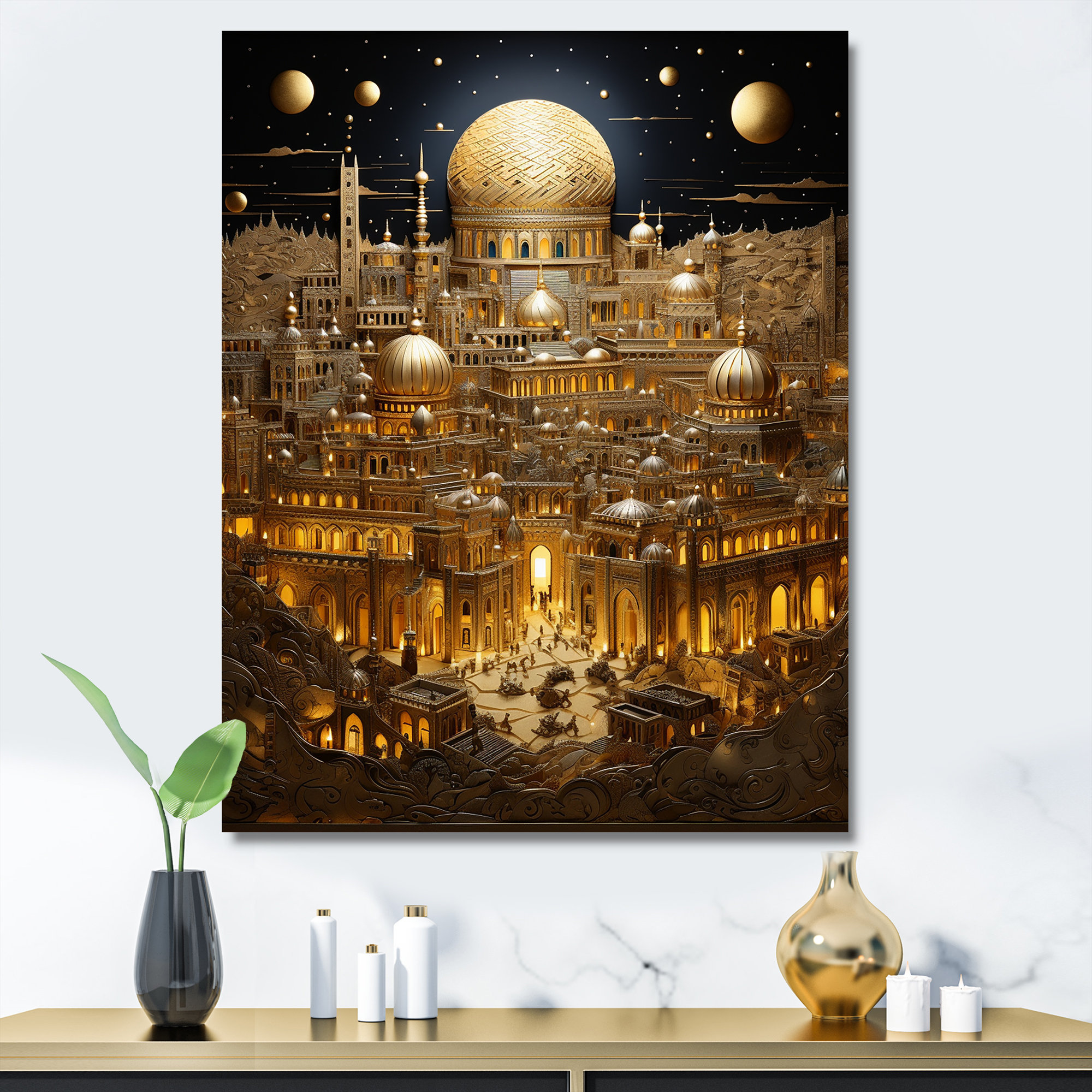 House of Hampton® Abstract Jerusalems Jewel Temple Landscape II On ...