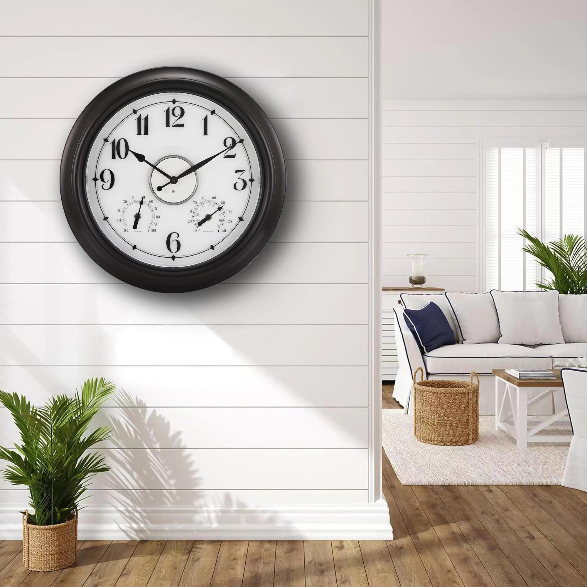 shuoli Illuminated Indoor Outdoor Clocks Waterproof 18 Inch With Smart ...