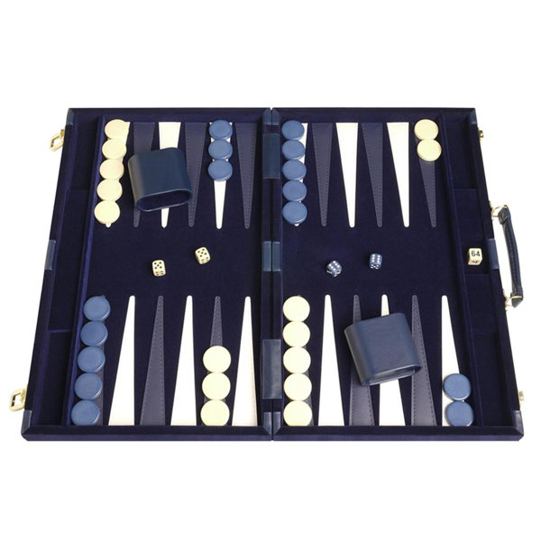 Middleton Games 18-Inch Deluxe Backgammon Set - Blue & Reviews | Wayfair