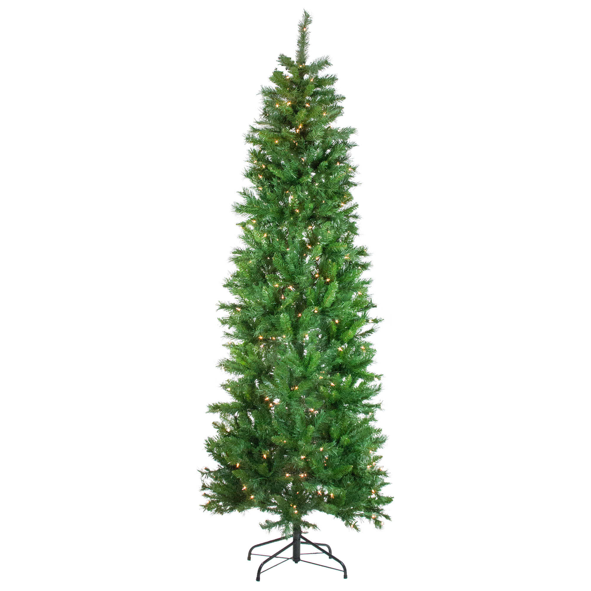 Northlight Seasonal 7.5' Pre-Lit Stillwater Spruce Pencil Artificial ...