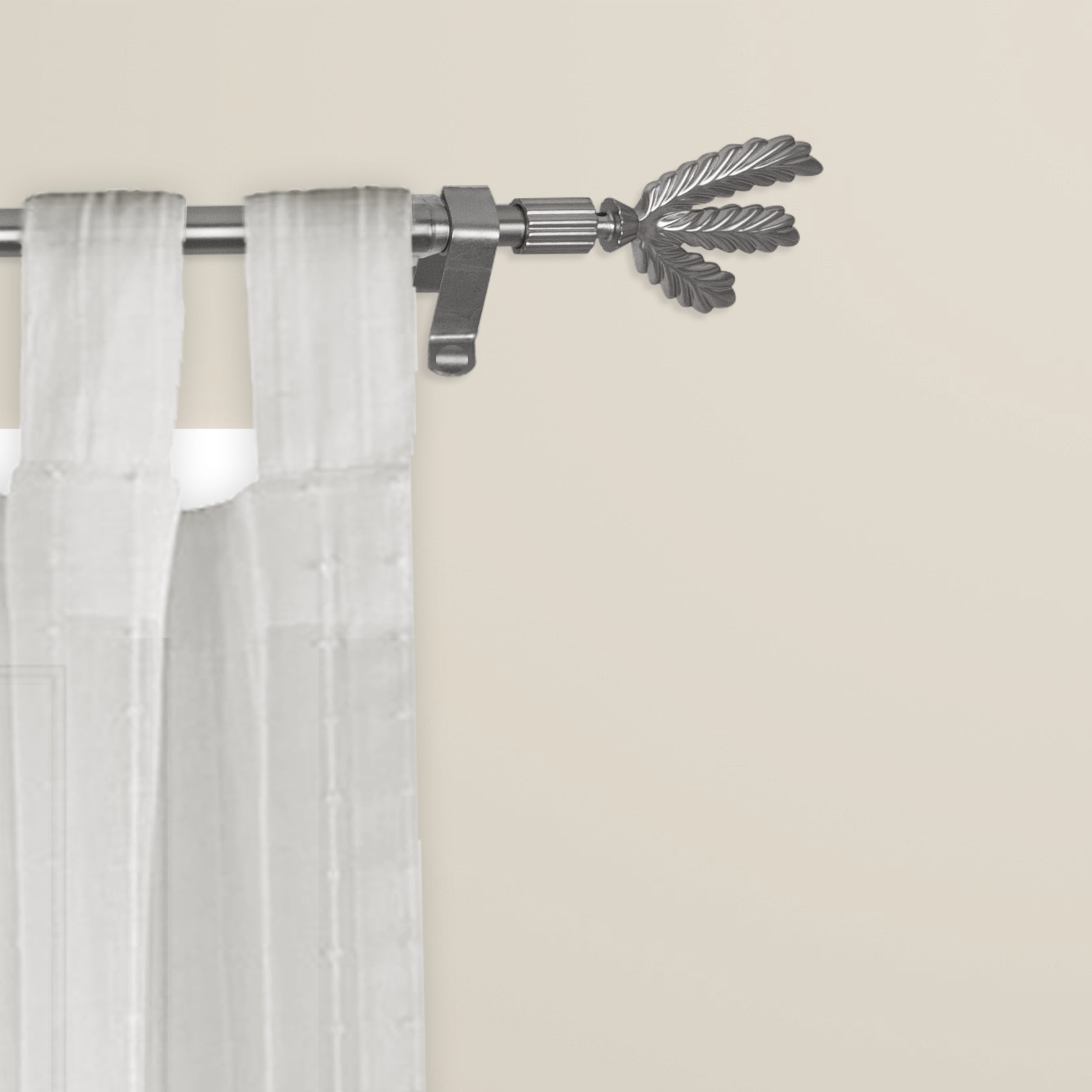 Bloomsbury Market Addiena Adjustable 0.44" Single Curtain Rod | Wayfair