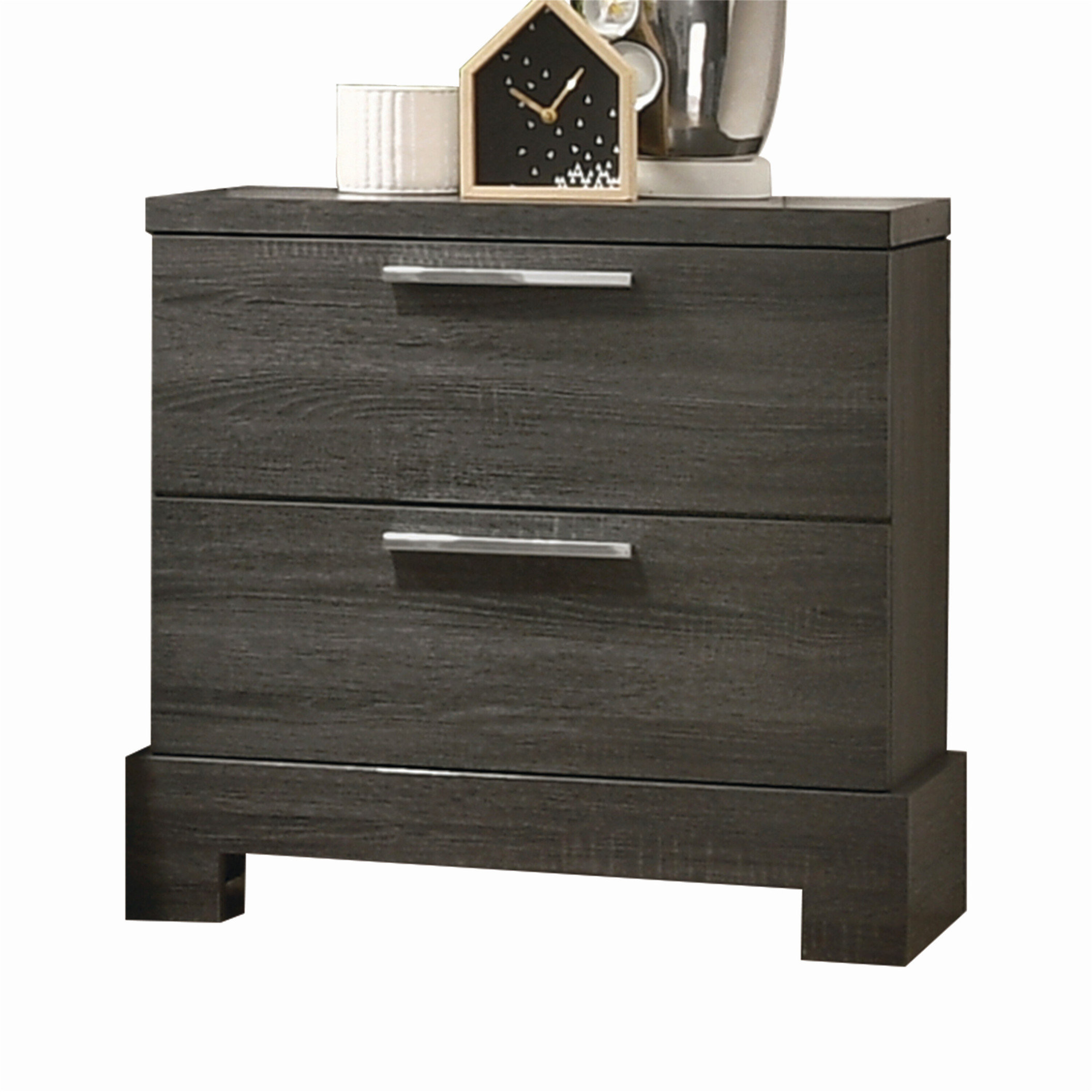 Latitude Run® Chic and Functional Nightstand with Spacious Drawers and ...