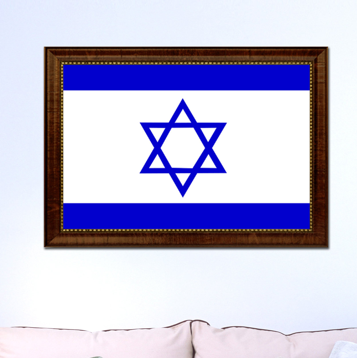 Spot Color Art 'Israel Country Flag' Framed Graphic Art on Canvas ...