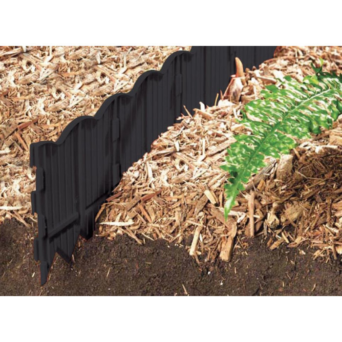 Master Mark Plastics 6'' H x 20'' W Black Vinyl Lawn Edging & Reviews ...