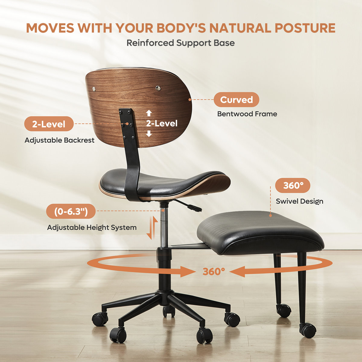 Latitude Run® Arne Upgraded Faux Leather Swivel Cross-Legged Chairs ...