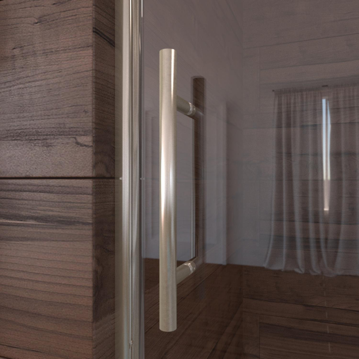 Holcam Luna Lite 60 in. W x 76 in. H Sliding Bypass Frameless Shower ...