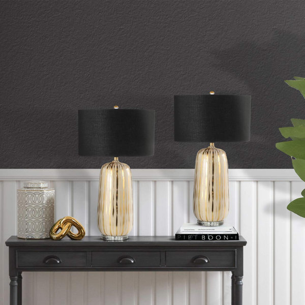 CIMC Home 75.5cm Living Room Table Lamp with Ceramic Base, Bedside ...
