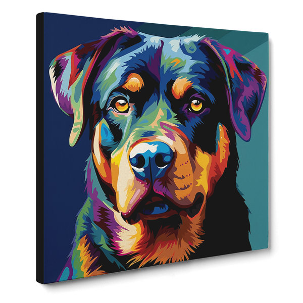 Marlow Home Co. Rottweiler Pop No.1 - No Frame Print | Wayfair.co.uk