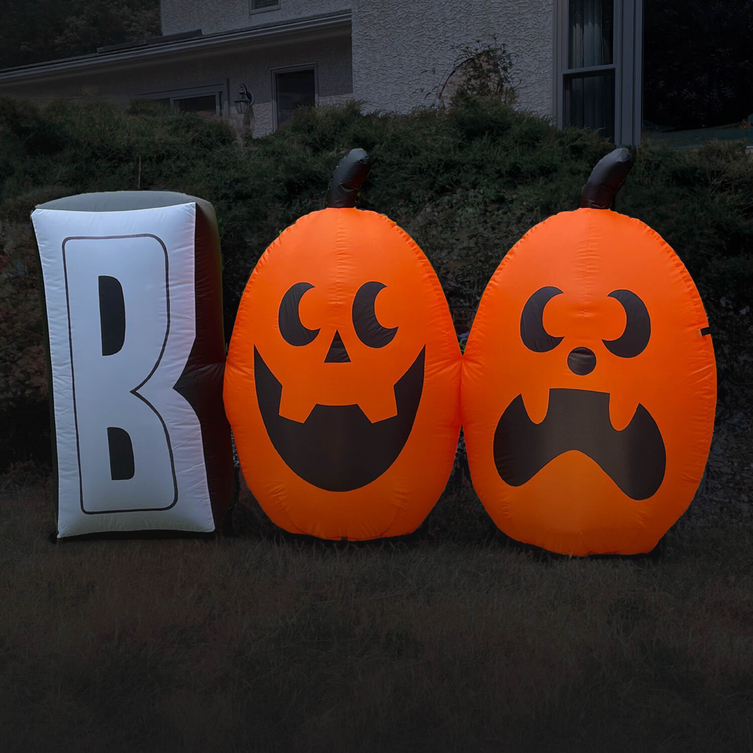 Haunted Hill Farm 4-Ft. Tall Pre-lit Inflatable Boo Sign | Wayfair