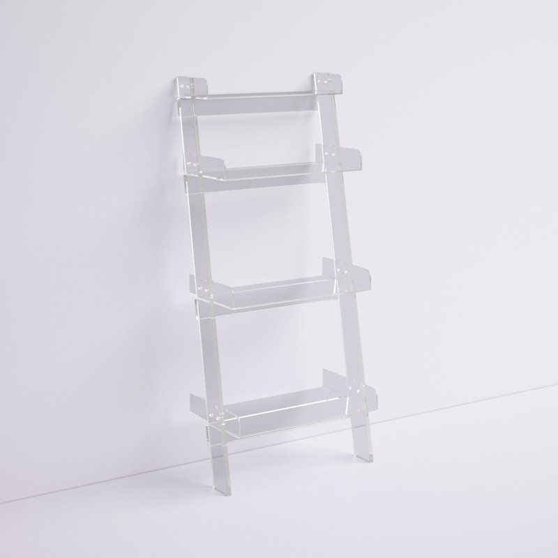 Etta Avenue™ Cicely 55" H x 24.4" W Plastic Ladder Bookcase with Bins ...