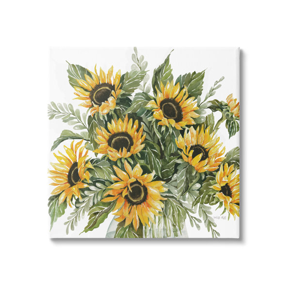 Stupell Industries Bold Sunflower Bunches Floral Country Blossom ...