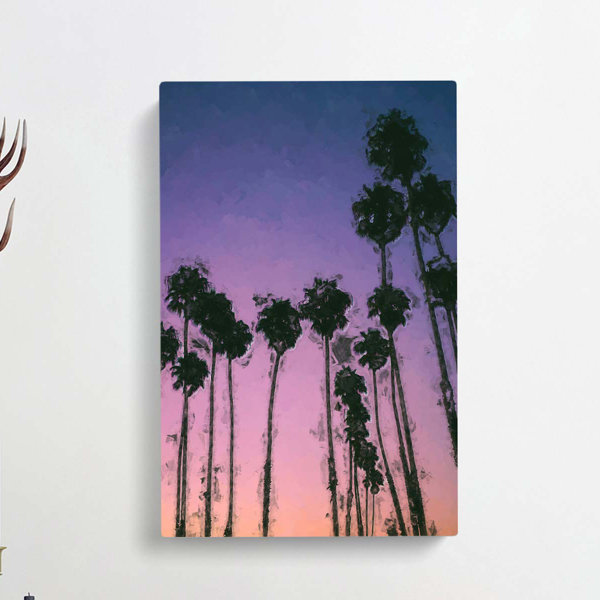 East Urban Home Palm Trees At Sunset In Abstract by Shirley Hibberd ...
