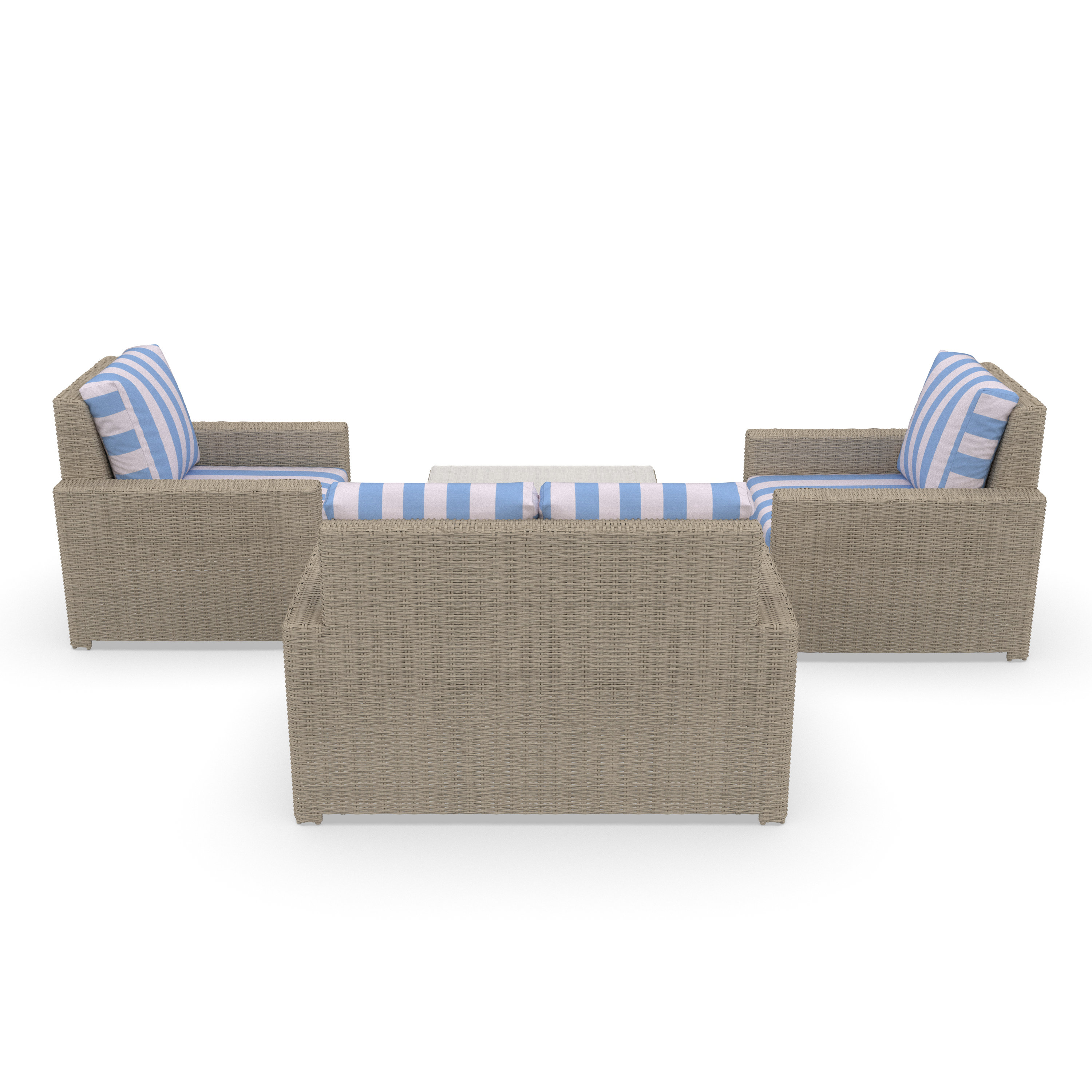 Birch Lane™ Padget Outdoor Patio Loveseat Conversation Set With ...