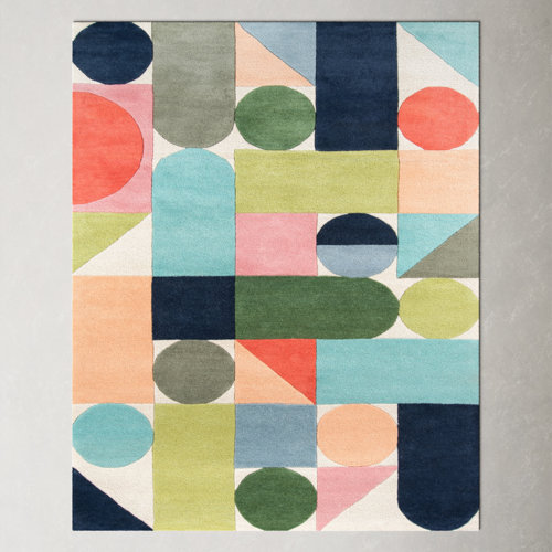 AllModern Glory Hand Tufted Wool Geometric Rug & Reviews | Wayfair