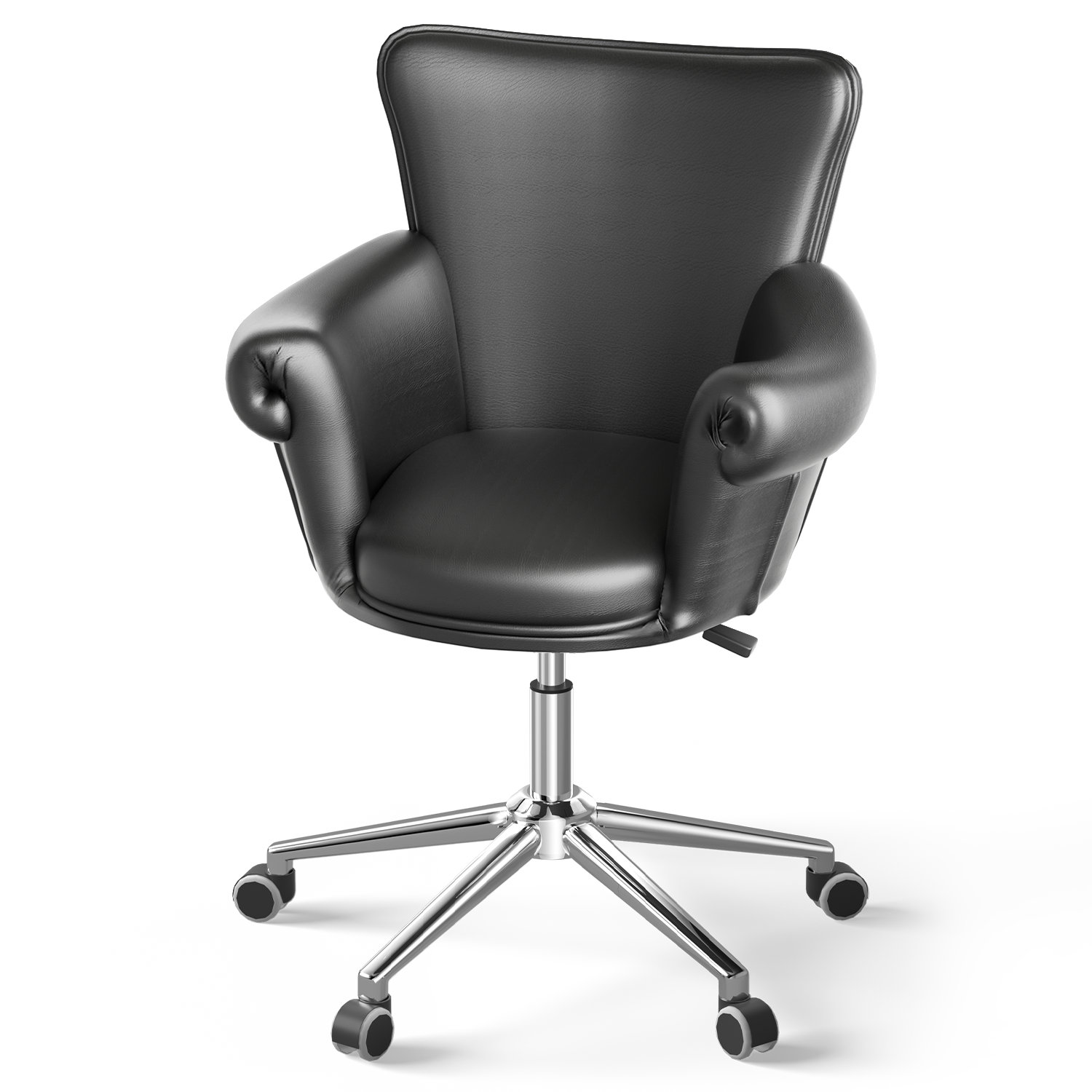 Ebern Designs Rachita Home Office Height Adjustable Desk Chair with Armrests and Wheels, Modern ...