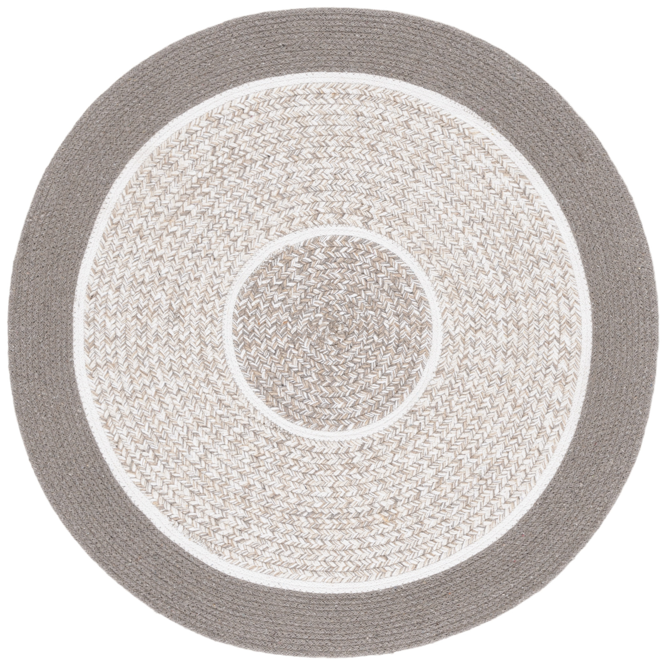 August Grove® Braided 752 Area Rug In Dark Grey / Beige | Wayfair