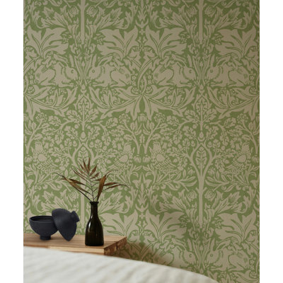 Lark Manor William Morris Brer Rabbit Wallpaper Bryelle Peel & Stick ...