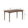George Oliver Solace Walnut Rectangular Dining Table with Curved Edge ...
